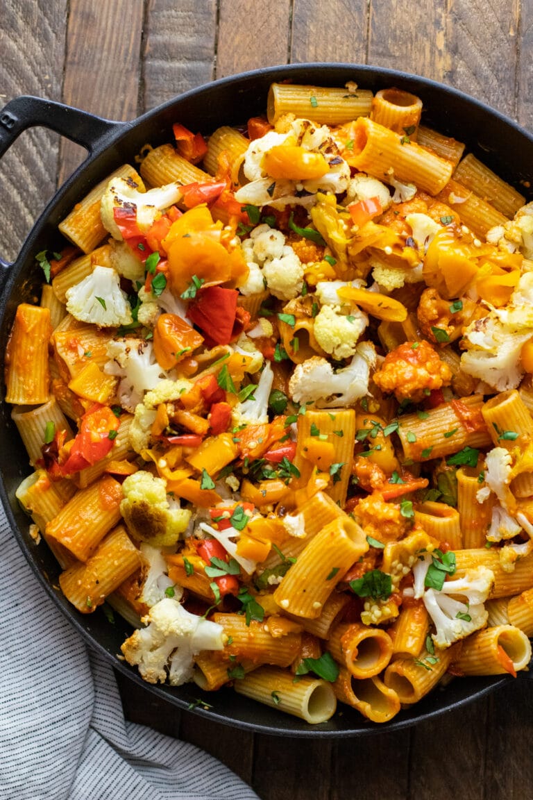 Three Cheese Baked Rigatoni with Roasted Vegetables – A Simple Palate