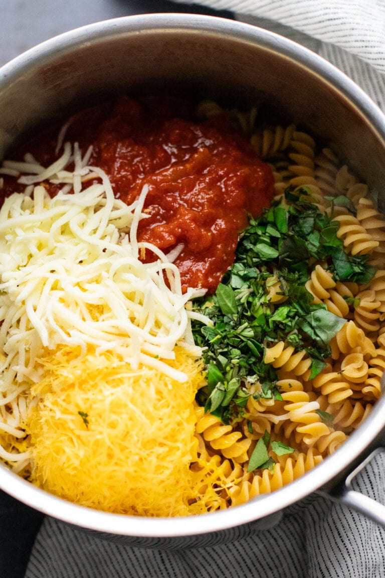 Cheesy Rotini Pasta with Roasted Vegetables – A Simple Palate