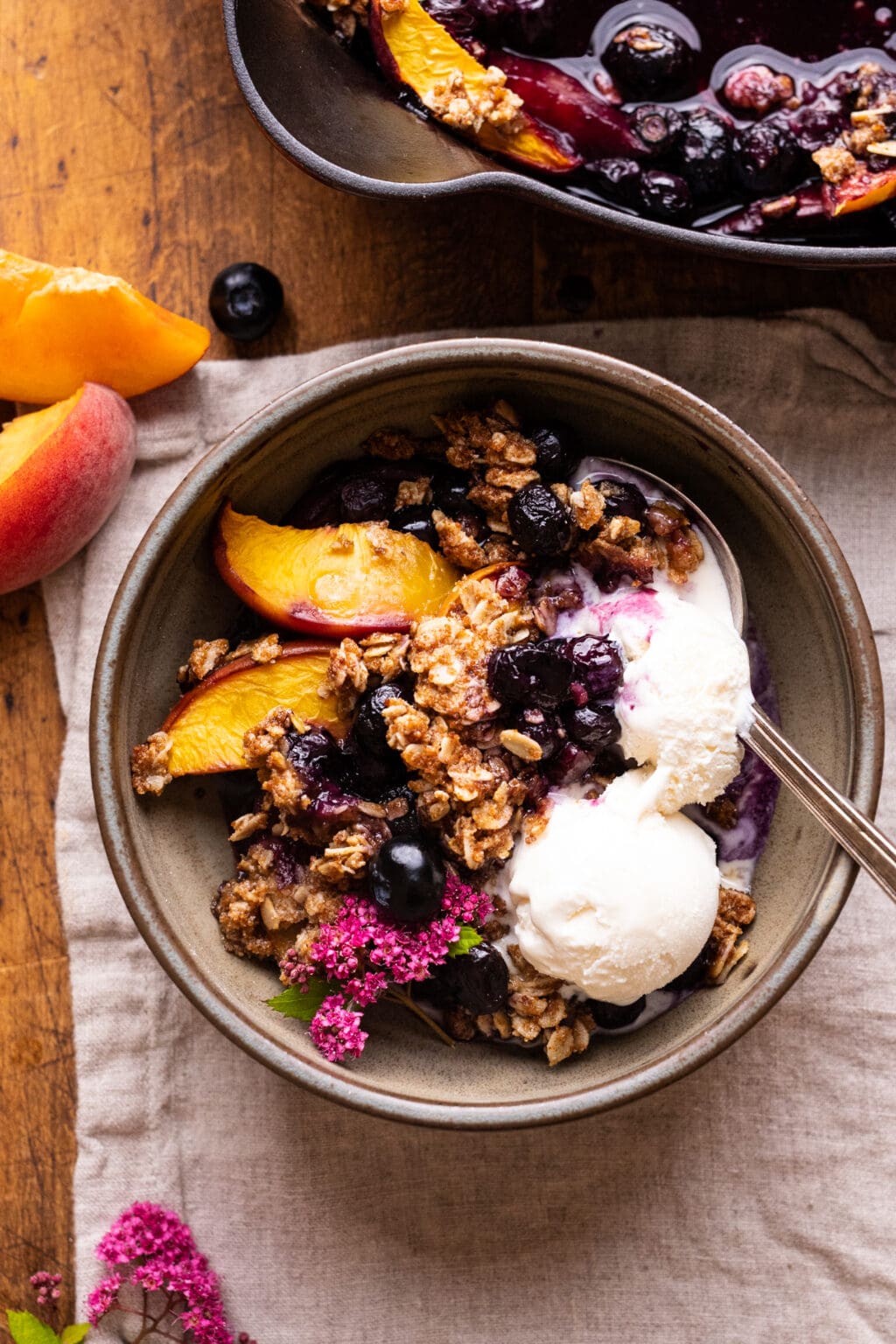 Oatmeal Peach Blueberry Crisp – A Simple Palate