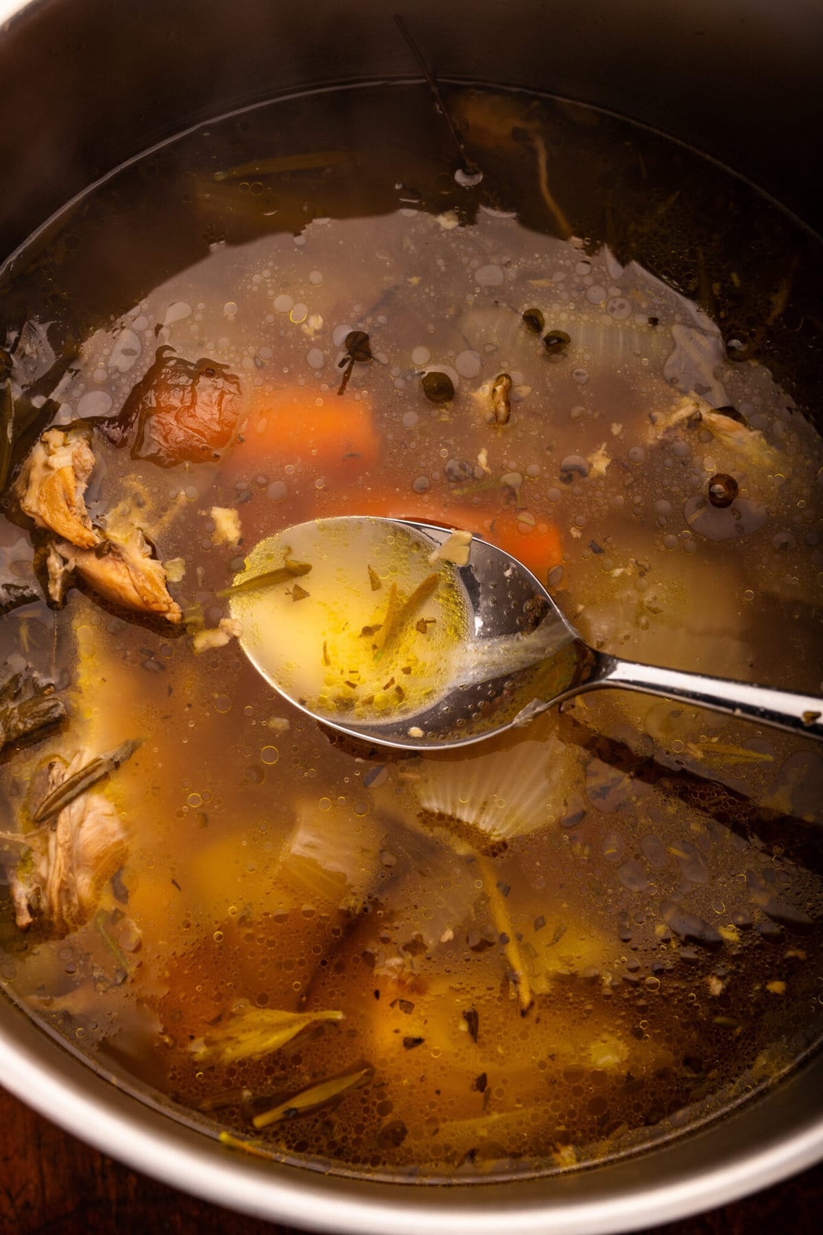 Homemade Chicken Stock (with leftover roast chicken) – A Simple Palate